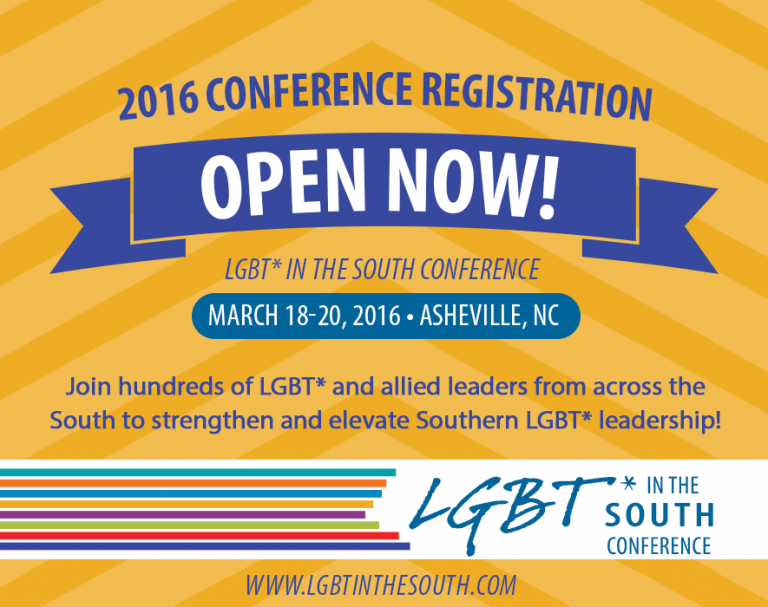 Registration open for the 2016 LGBT* in the South conference